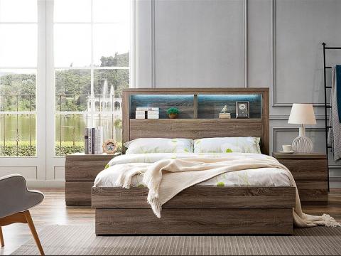 Mocha bed frame store