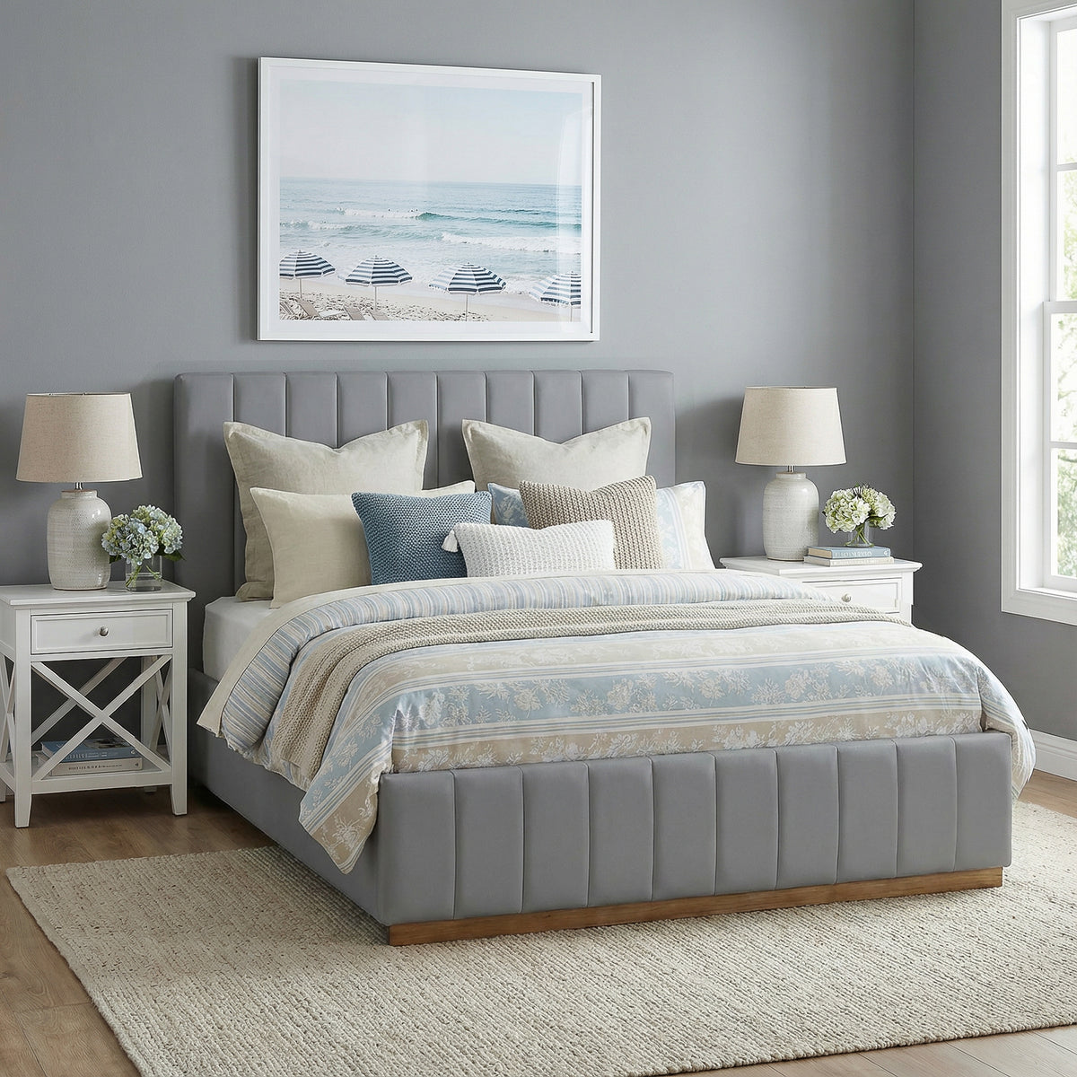 Olivia Bedframe in Concrete – Bevmarks